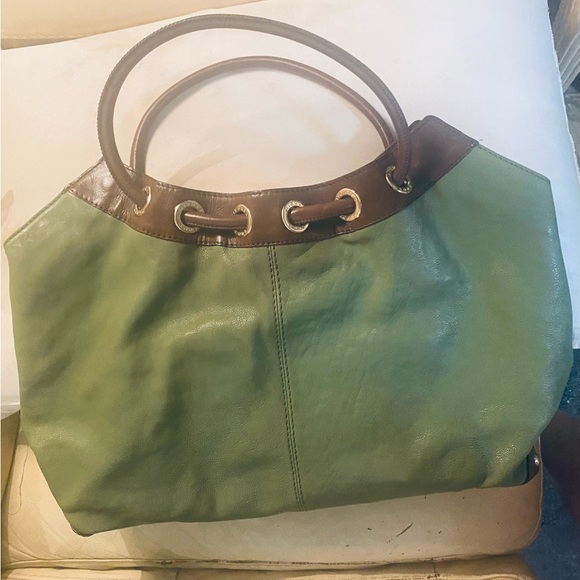 Michael Kors | Bags | Michael Kors Green Leather Hobo Bag | Poshmark